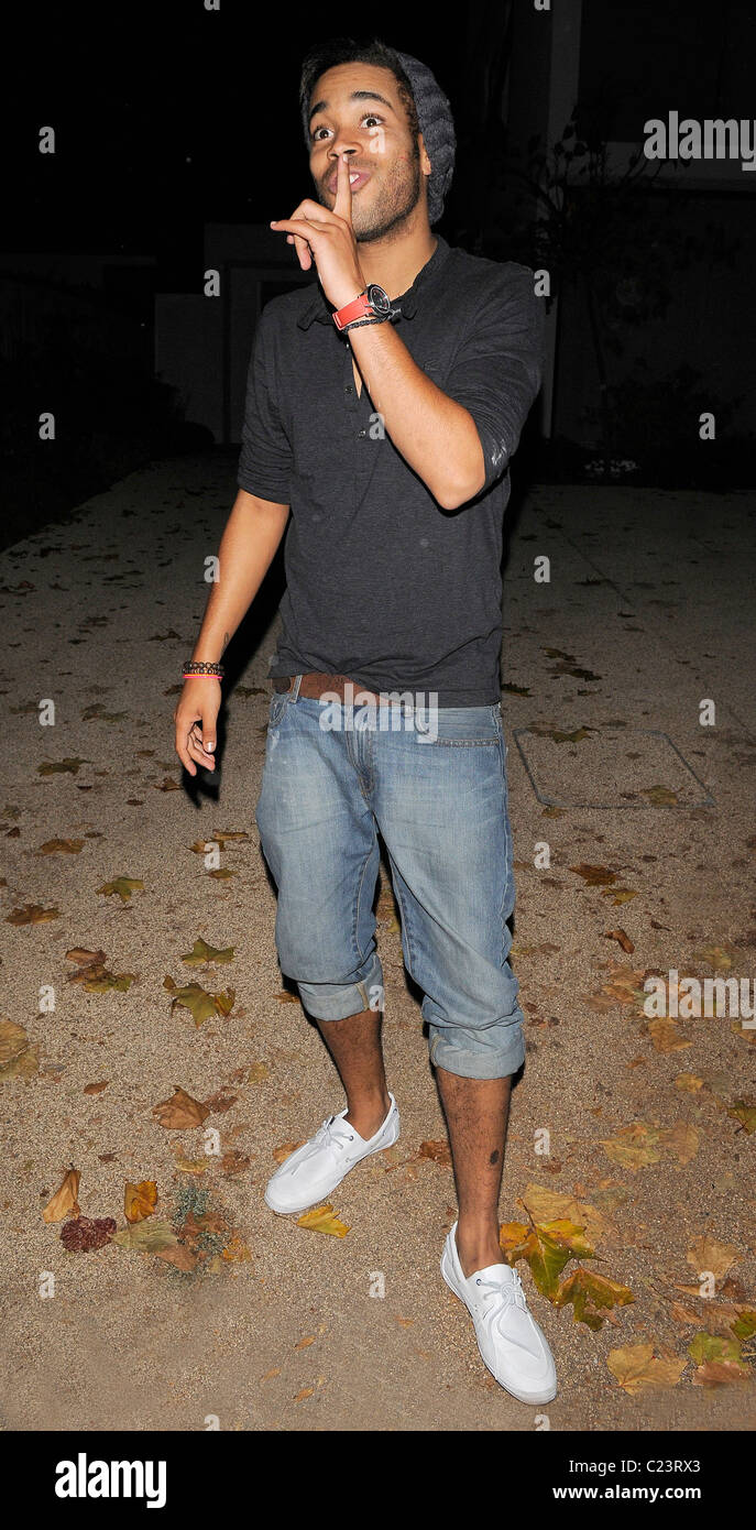 X Factor finalist Danyl Johnson arriving back at The X Factor House ...
