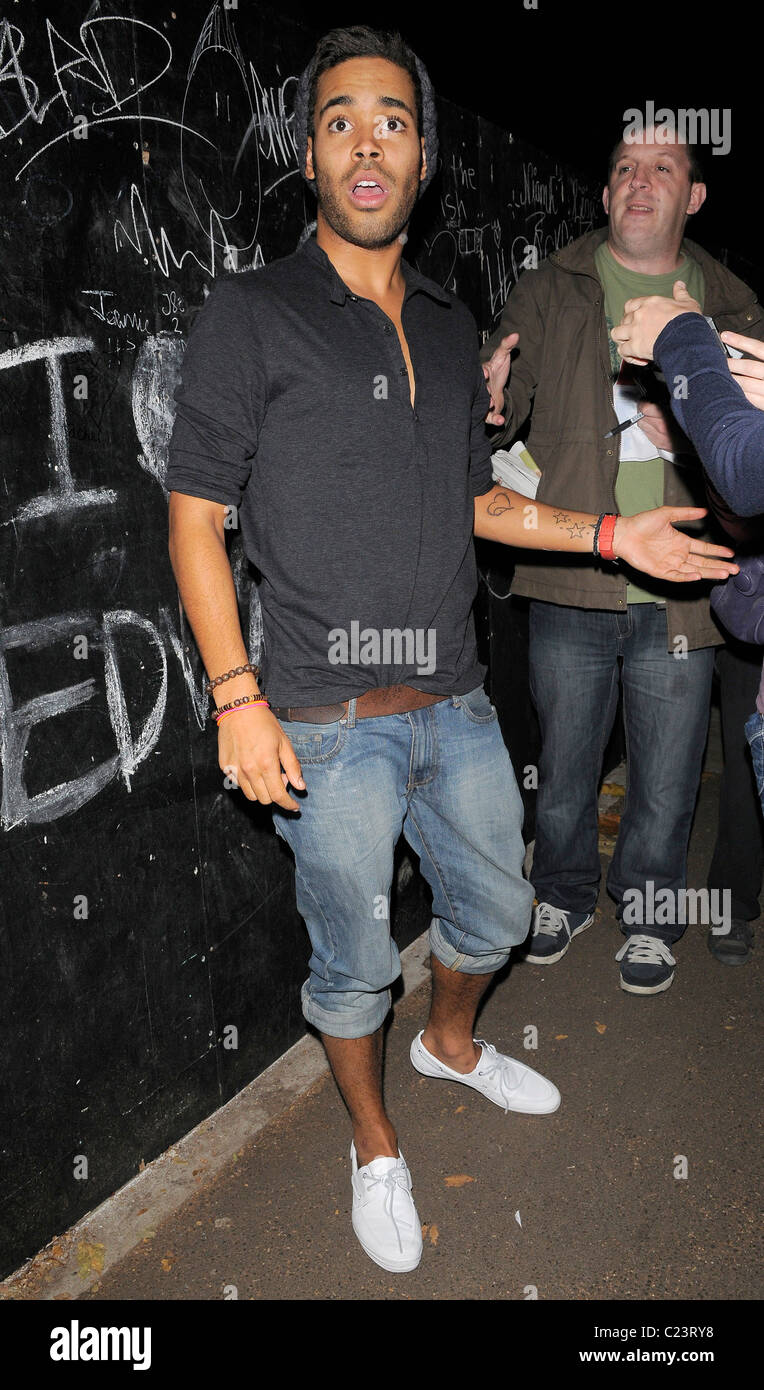 X Factor finalist Danyl Johnson arriving back at The X Factor House ...