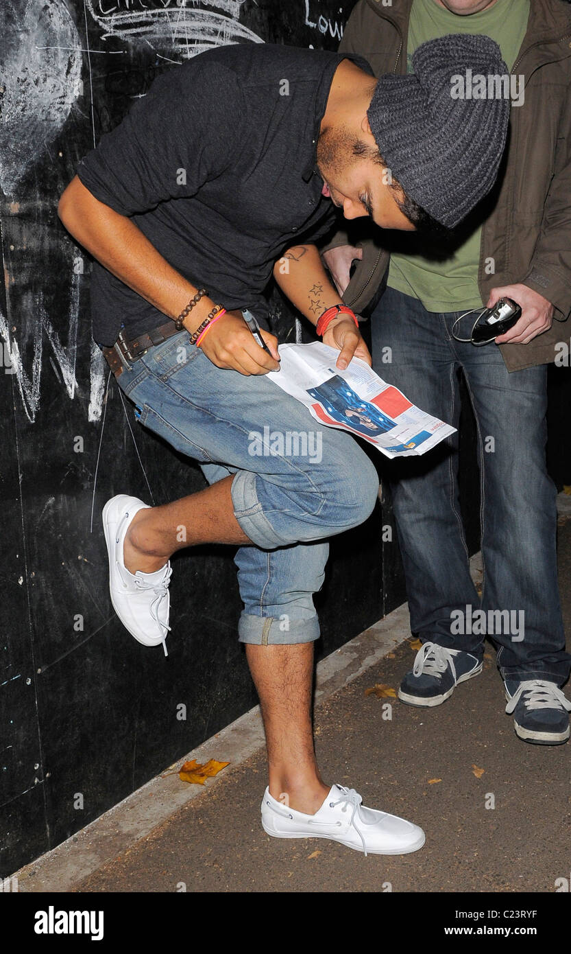 X Factor finalist Danyl Johnson arriving back at The X Factor House ...