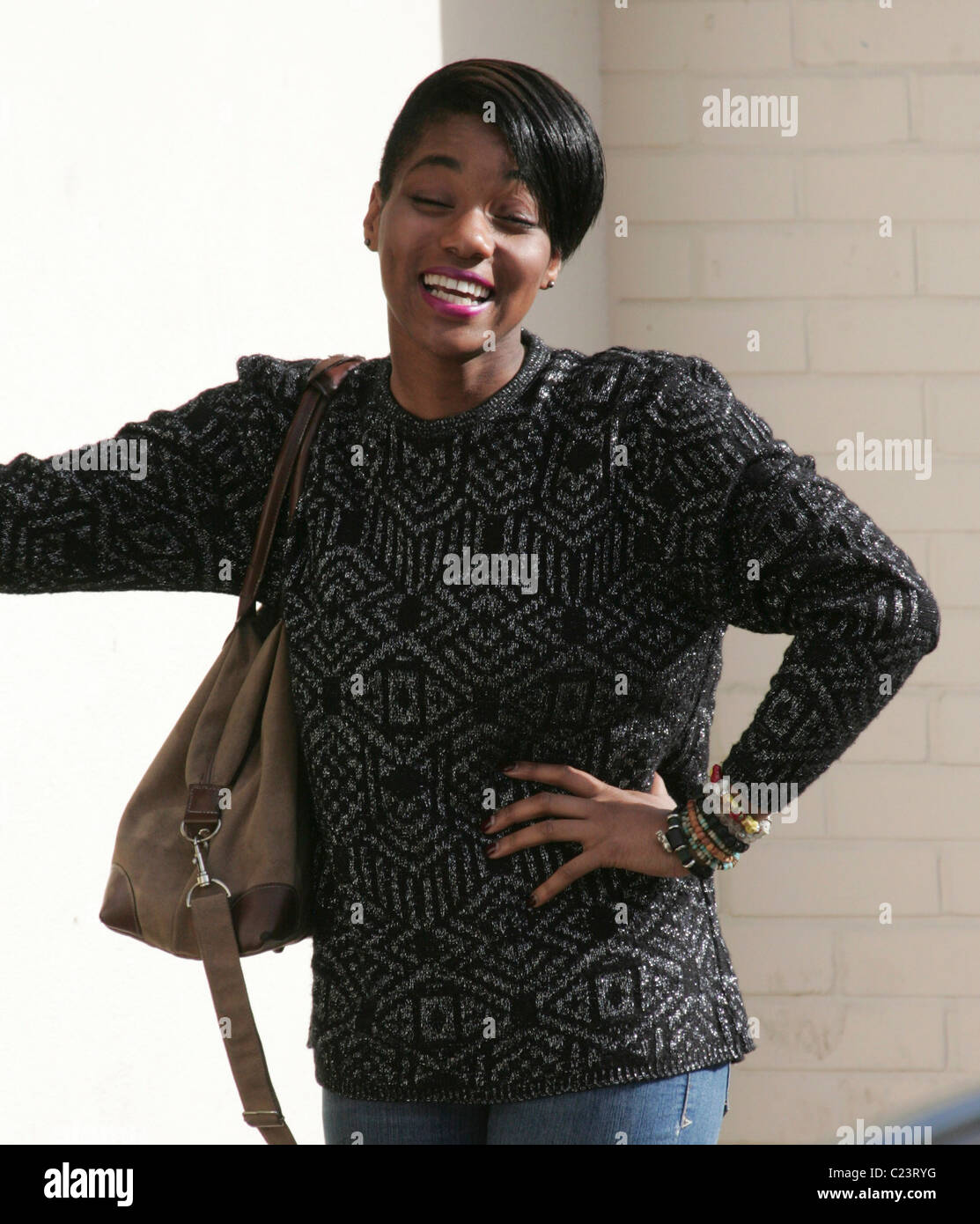 Rachel Adedeji The 'X Factor' finalists leave the Abbey Road Studios ...