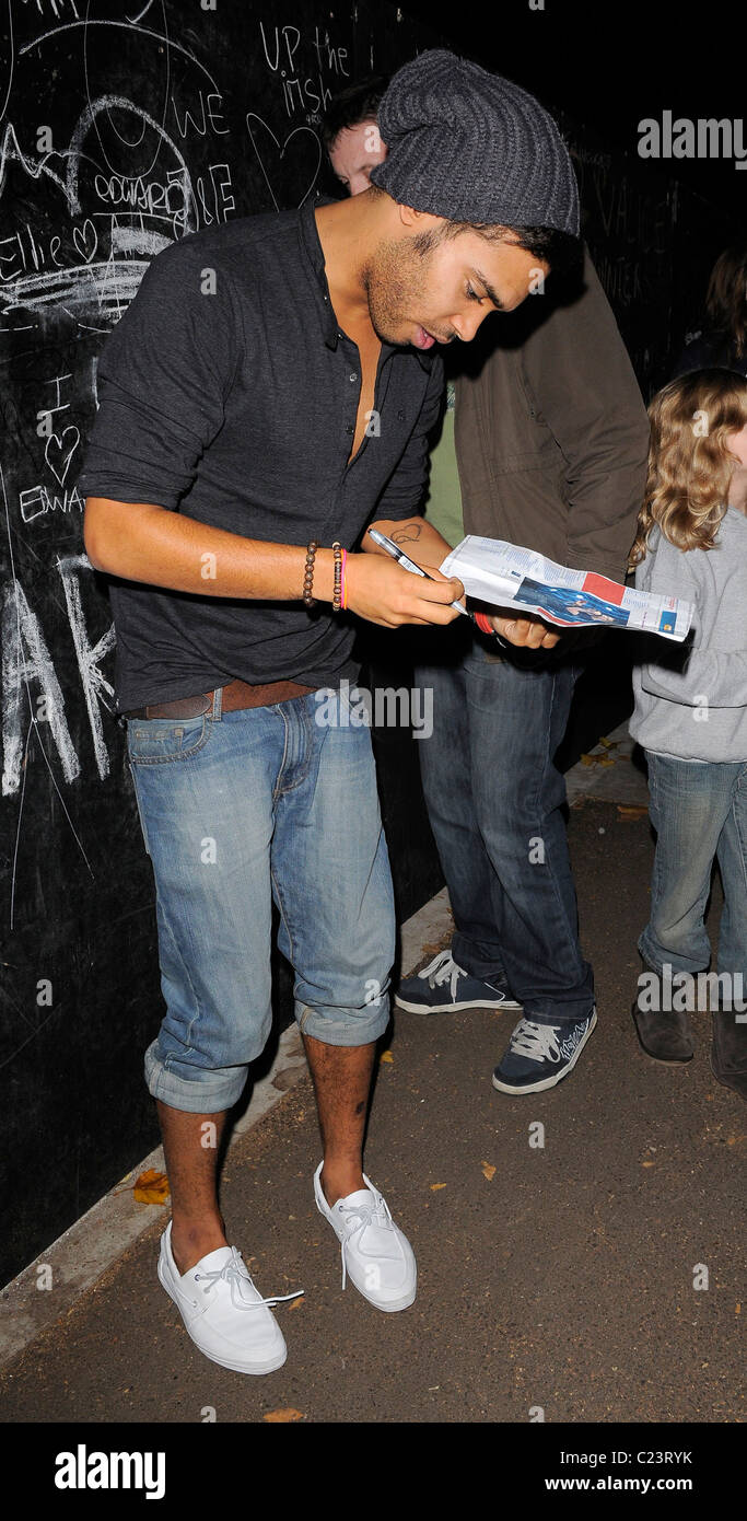 X Factor finalist Danyl Johnson arriving back at The X Factor House ...