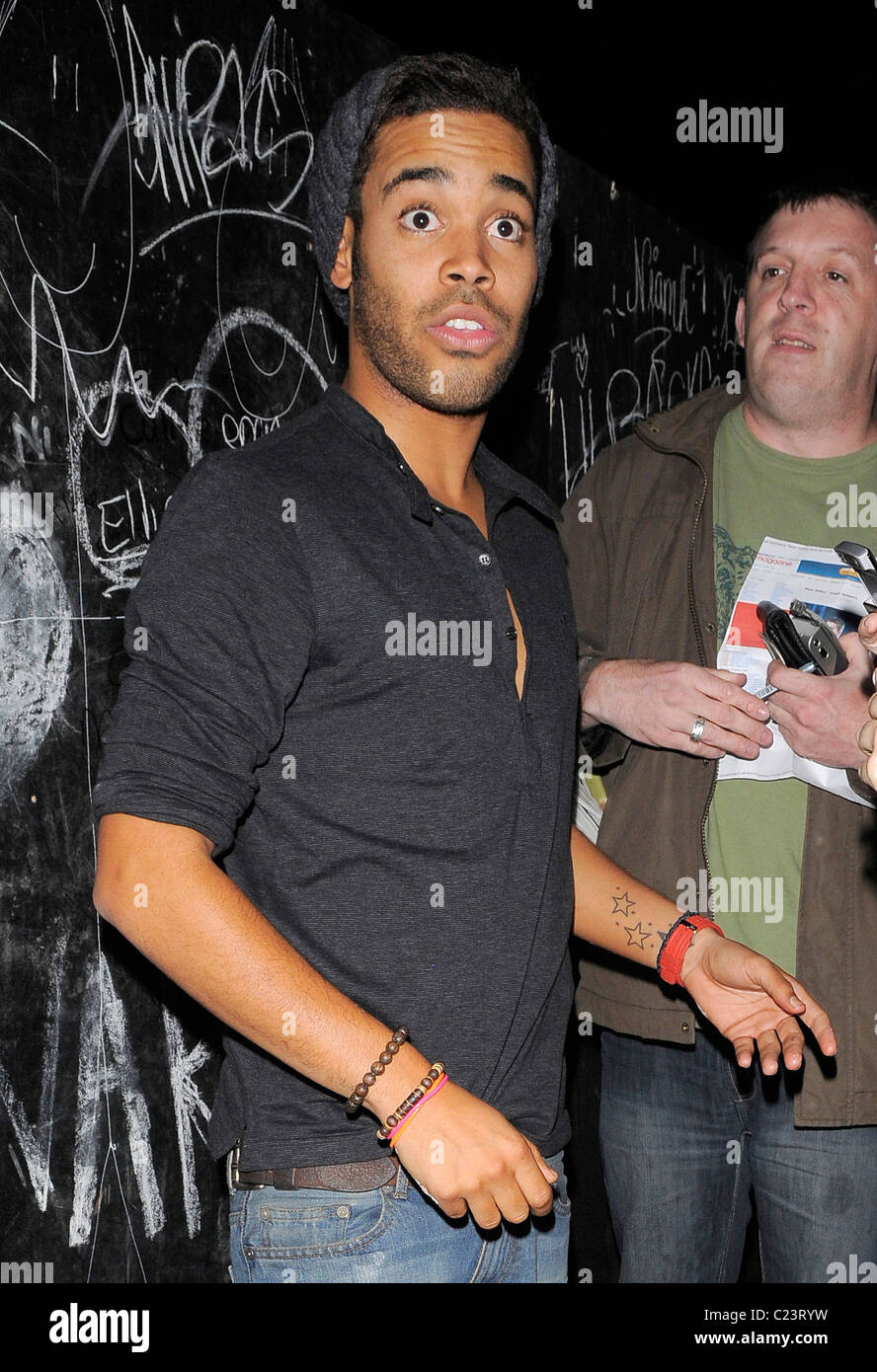 X Factor finalist Danyl Johnson arriving back at The X Factor House ...