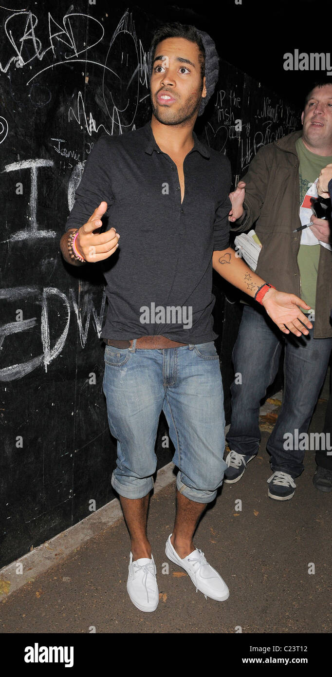 X Factor finalist Danyl Johnson arriving back at The X Factor House ...