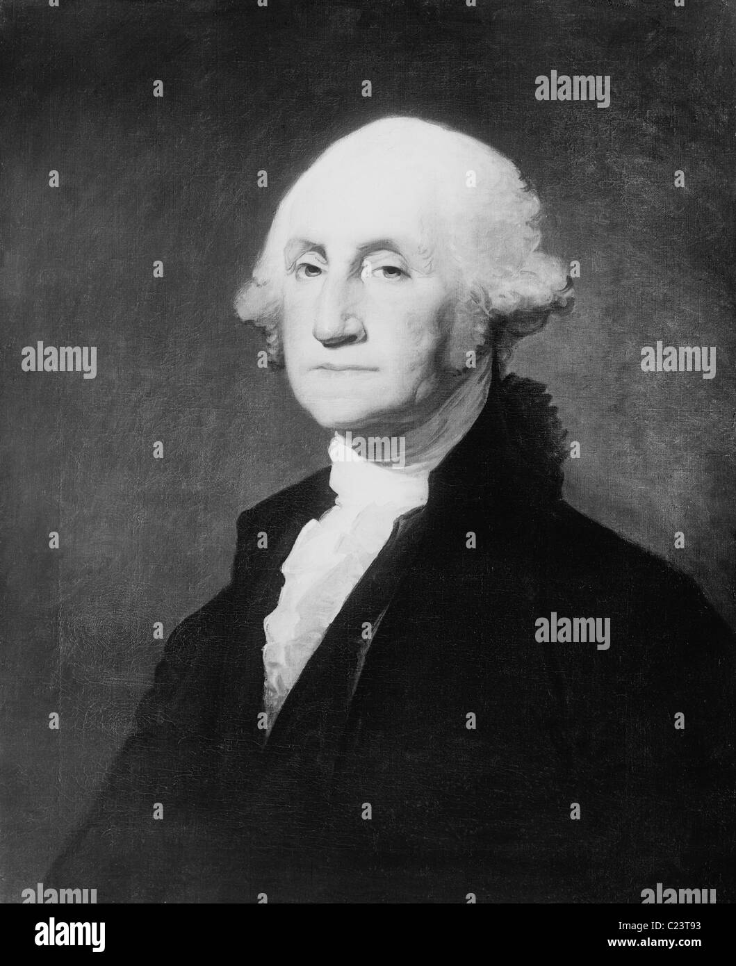 George washington portrait gilbert stuart Black and White Stock Photos ...