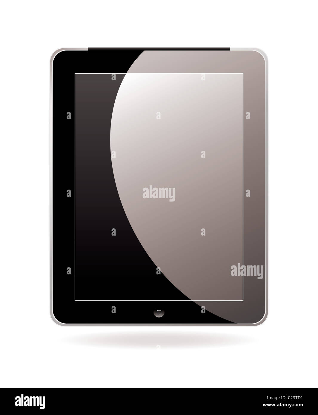 Modern hand held or laptop mobile computer with touch screen Stock ...