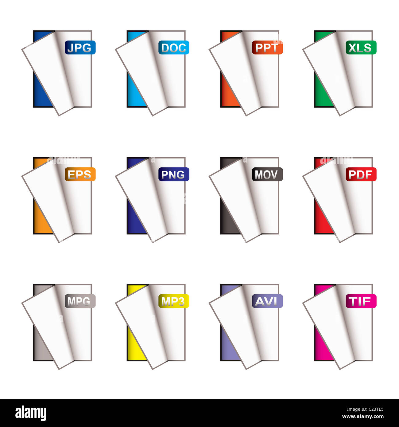 Avi Video File Extension Icon Cut Out Stock Images & Pictures - Alamy