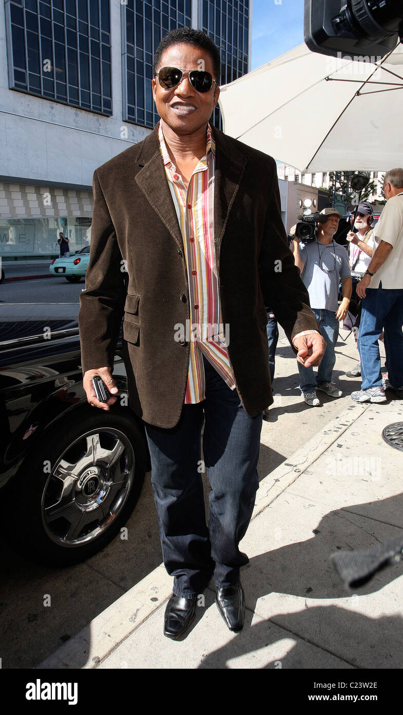 Jackie Jackson arrives at Mr. Chow in Beverly Hills to meet the rest of ...