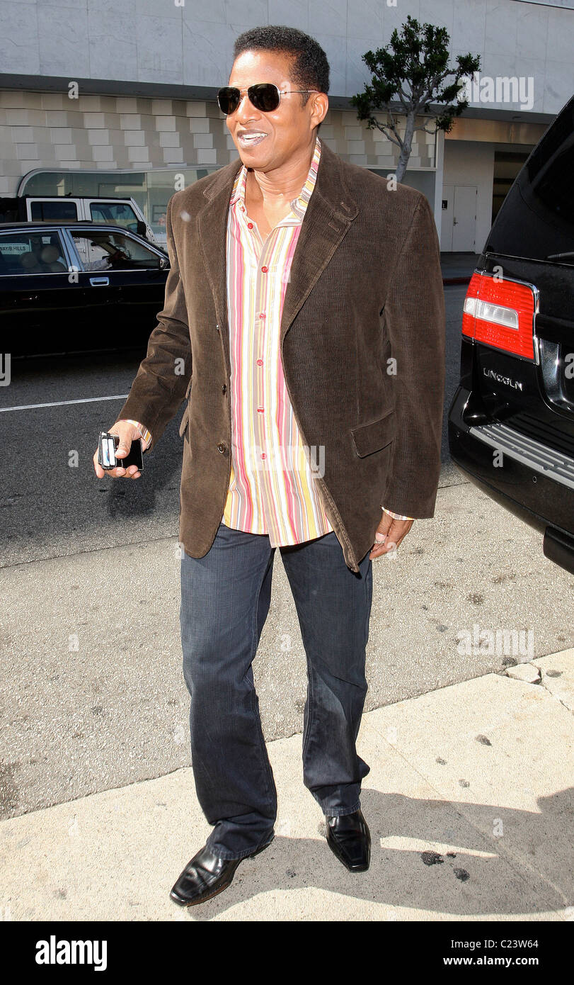 Jackie Jackson arrives at Mr. Chow in Beverly Hills to meet the rest of ...
