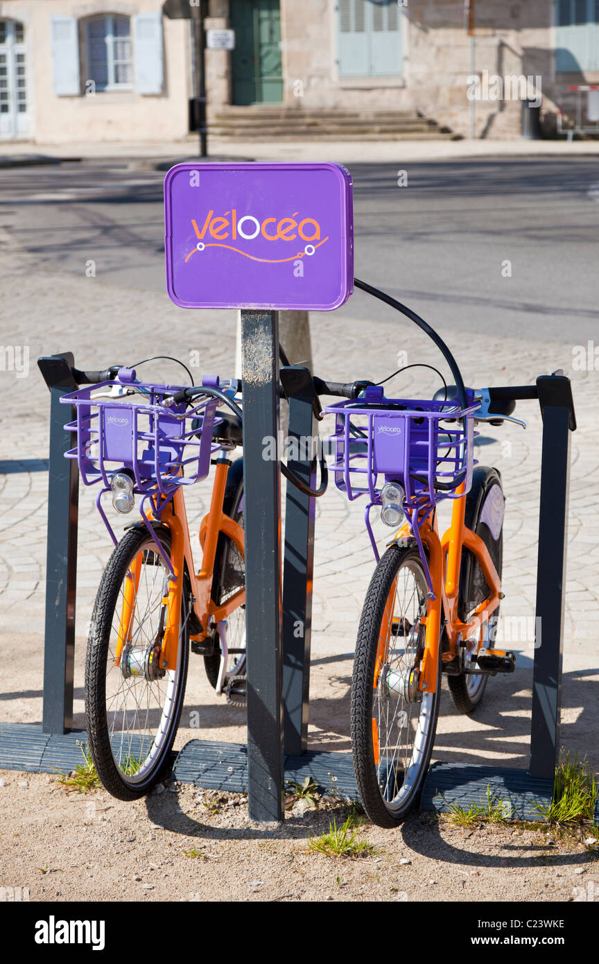 Velocea bicycle rental station, France, Europe Stock Photo - Alamy