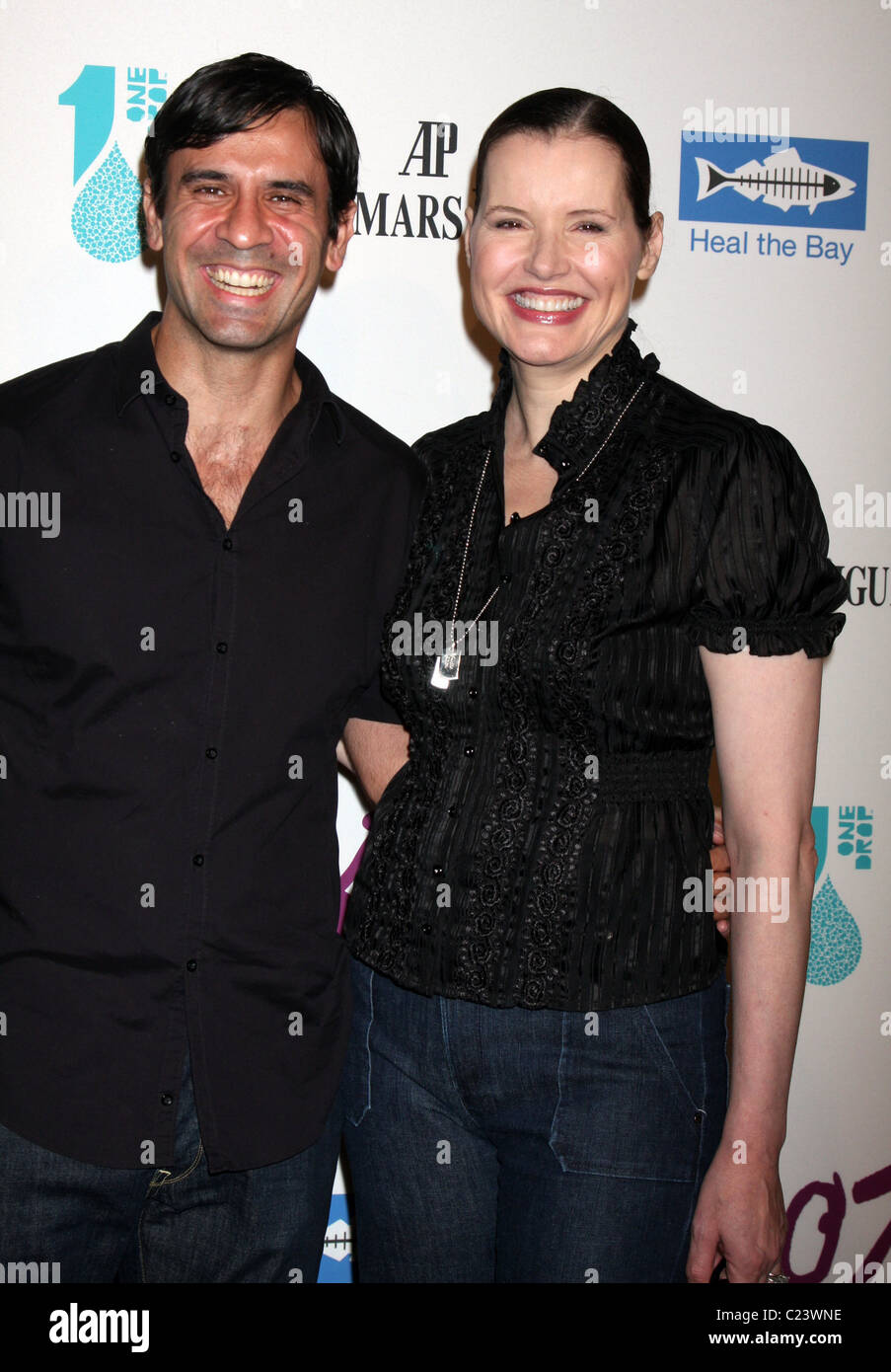 Geena Davis and her husband The KOOZA Cirque du Soleil opening night ...