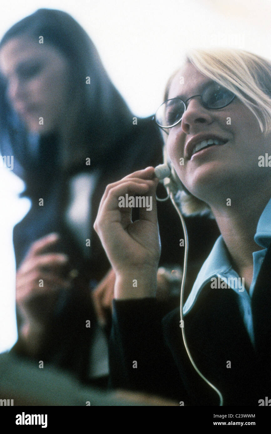 Office scene, telephone operator or technical support Stock Photo - Alamy