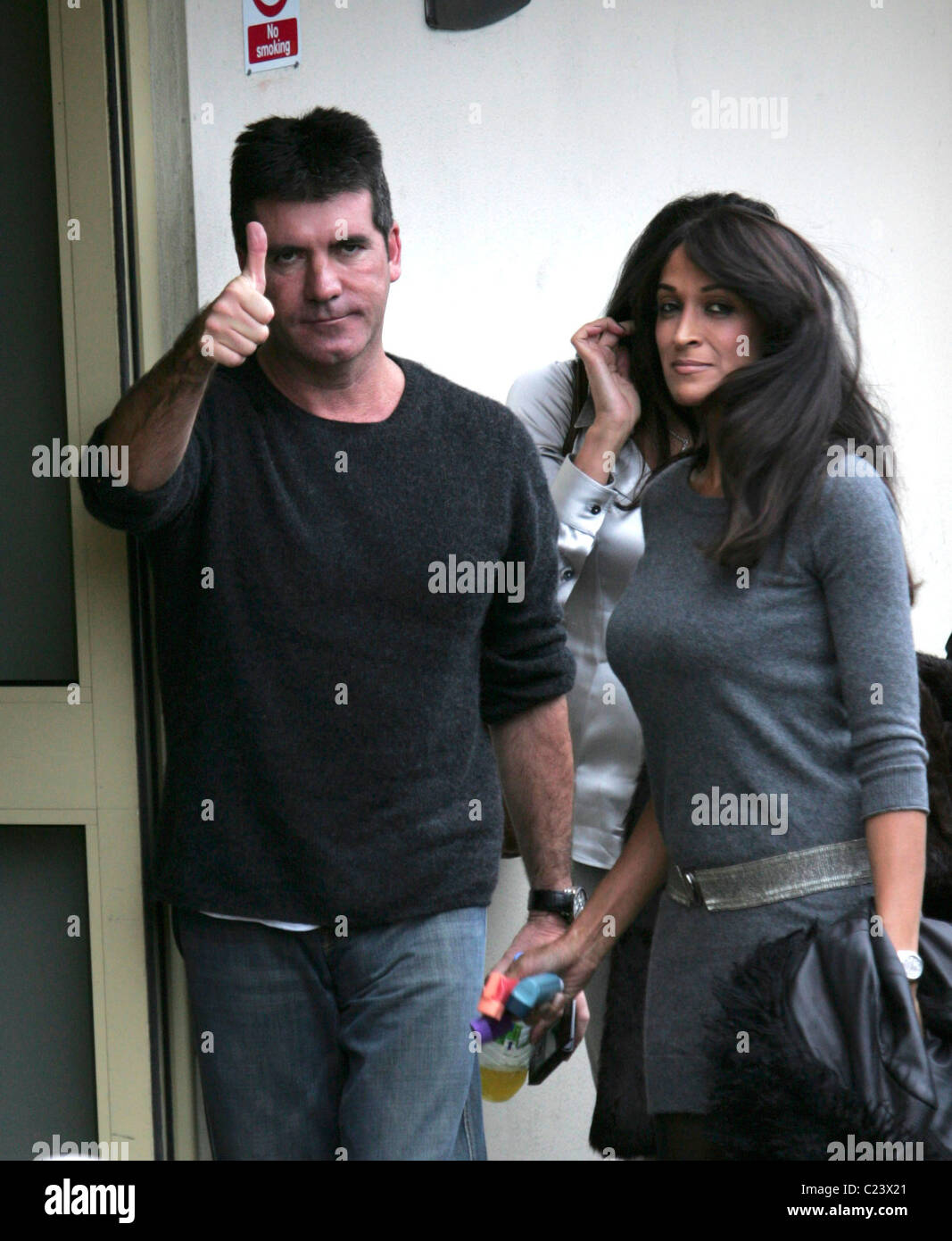 Simon Cowell & Jackie St Claire arriving at the 'X Factor' studios ...