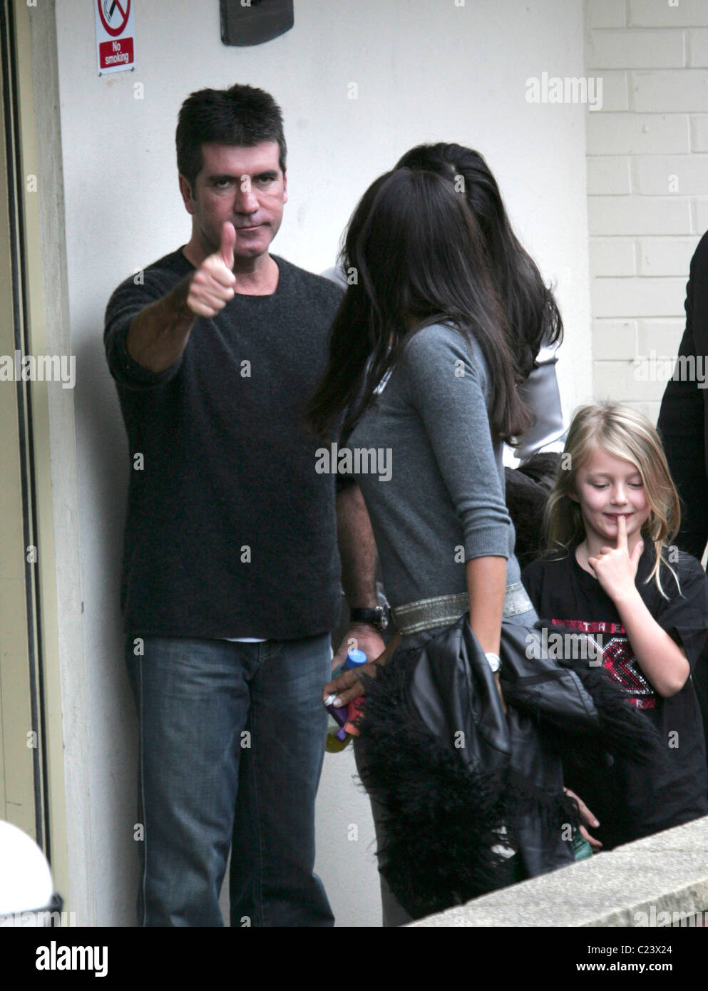 Simon Cowell & Jackie St Claire arriving at the 'X Factor' studios ...
