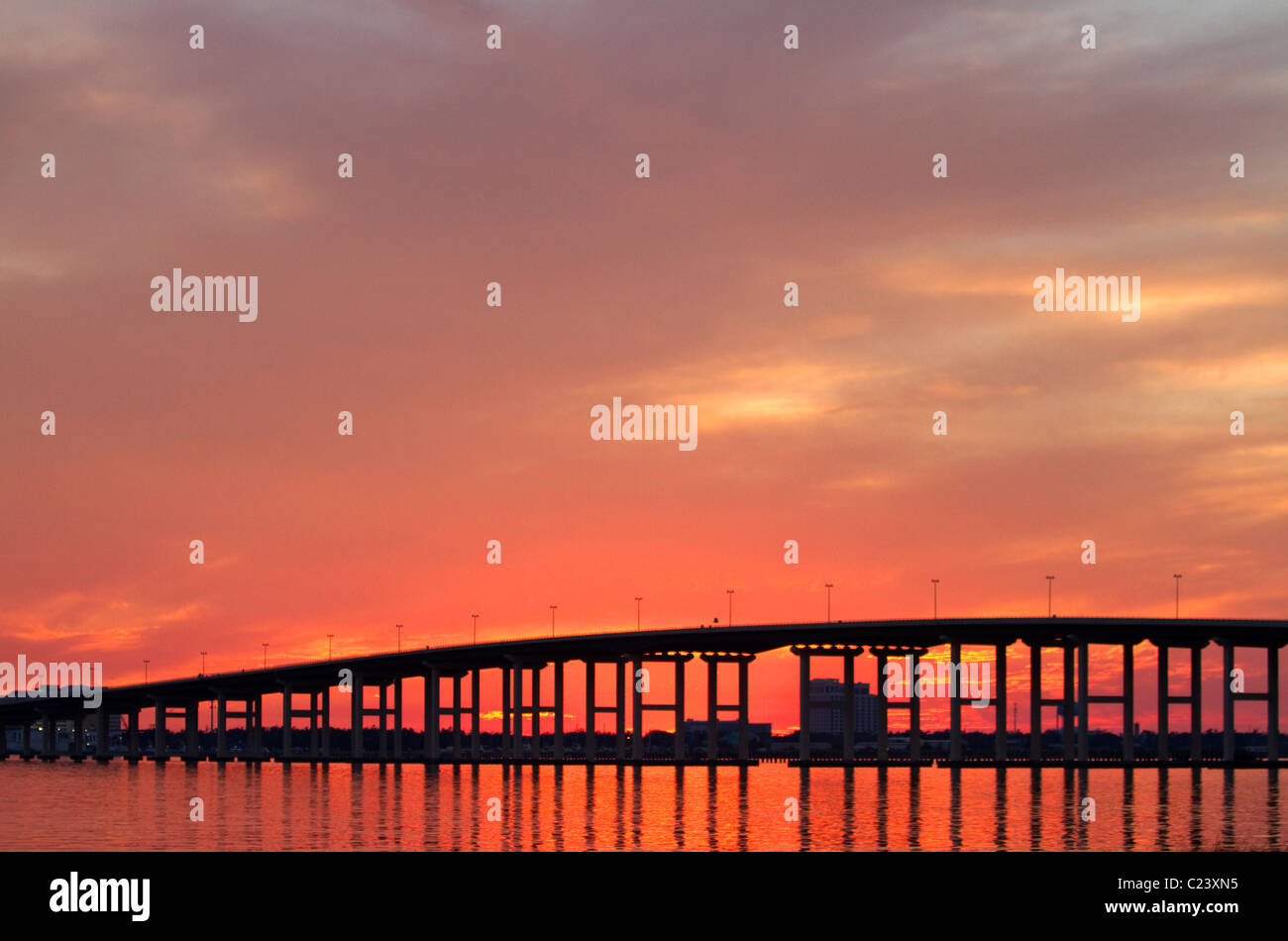 The Biloxi Bay Bridge carries U.S. Route 90 over Biloxi Bay between ...