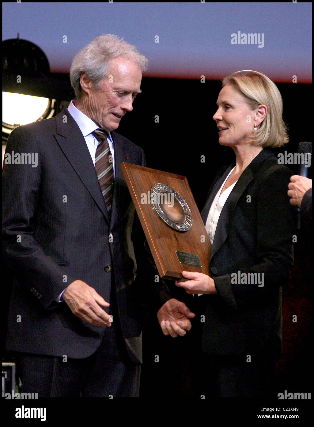 Clint Eastwood and Marthe Keller Clint Eastwood receives an award ...