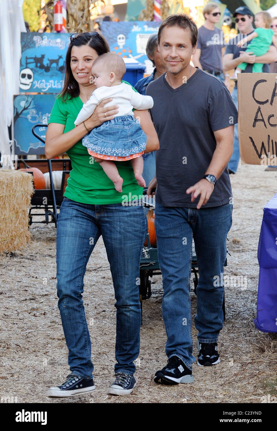 Chad Lowe, Kim Painter and baby daughter Mabel Painter Lowe visit Mr ...