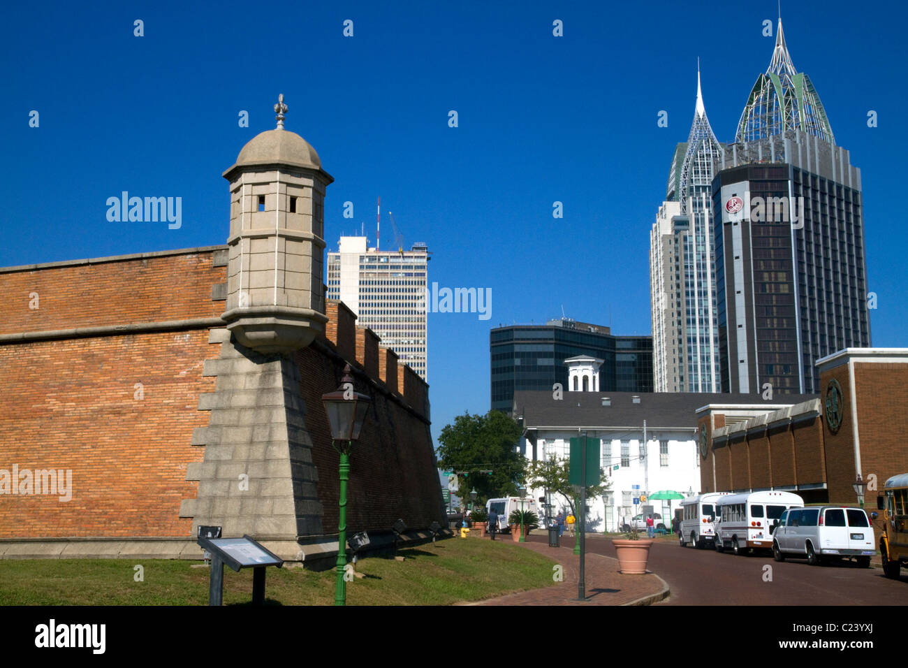 A bastion sentry box at a corner of Fort Conde located in Mobile ...
