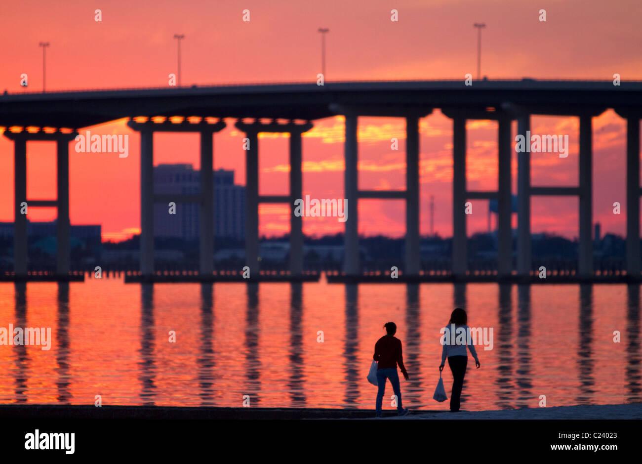 The Biloxi Bay Bridge carries U.S. Route 90 over Biloxi Bay between ...