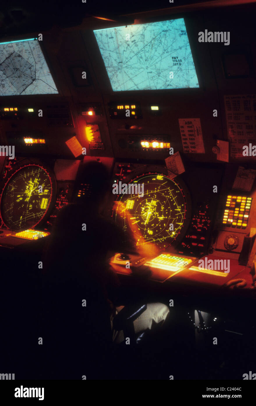 Air traffic controller at radar station Stock Photo - Alamy