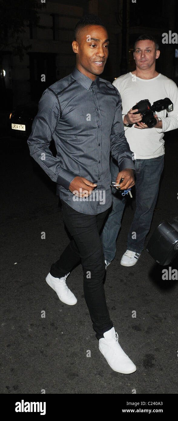 Simon Webbe outside the May Fair hotel for the Penthouse Party London ...