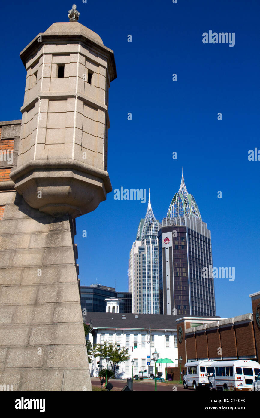 A bastion sentry box at a corner of Fort Conde located in Mobile ...
