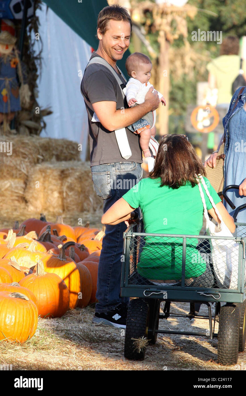 Chad Lowe and daughter Mabel Painter Lowe visit Mr. Bones Pumpkin Patch ...