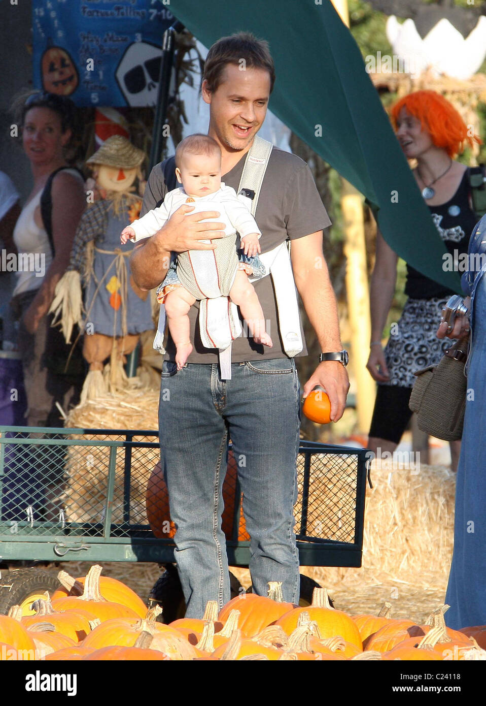 Chad Lowe and daughter Mabel Painter Lowe visit Mr. Bones Pumpkin Patch ...