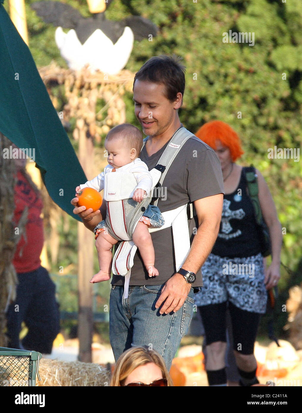 Chad Lowe and daughter Mabel Painter Lowe visit Mr. Bones Pumpkin Patch ...