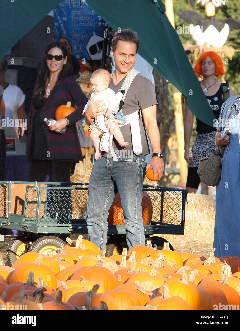 Chad Lowe and daughter Mabel Painter Lowe visit Mr. Bones Pumpkin Patch ...