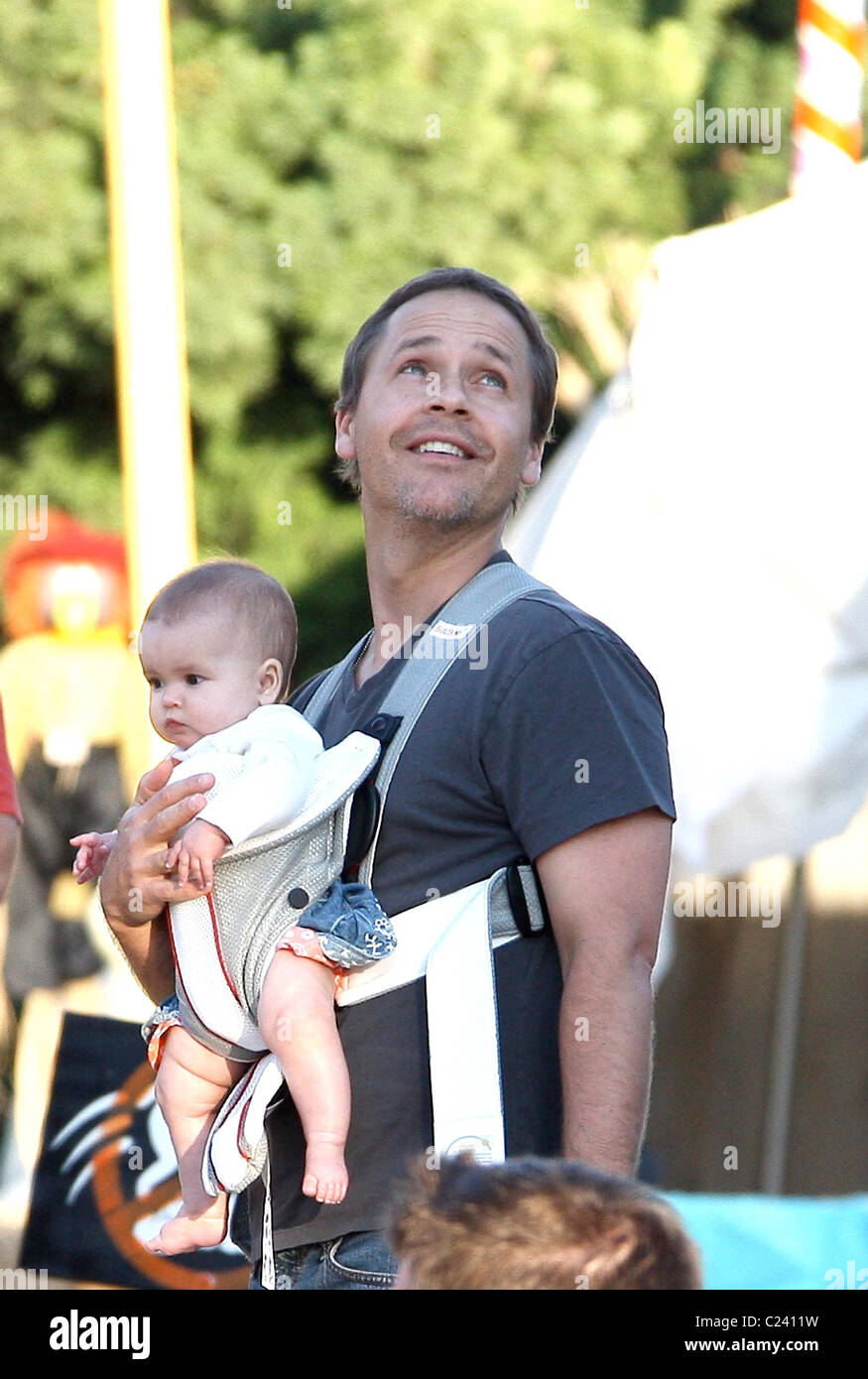Chad Lowe and daughter Mabel Painter Lowe visit Mr. Bones Pumpkin Patch ...
