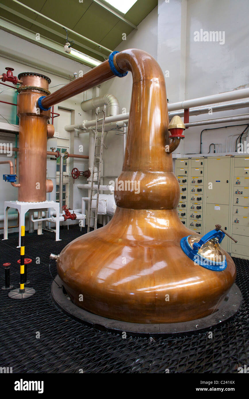 Scotch whisky distillery stills Stock Photo - Alamy