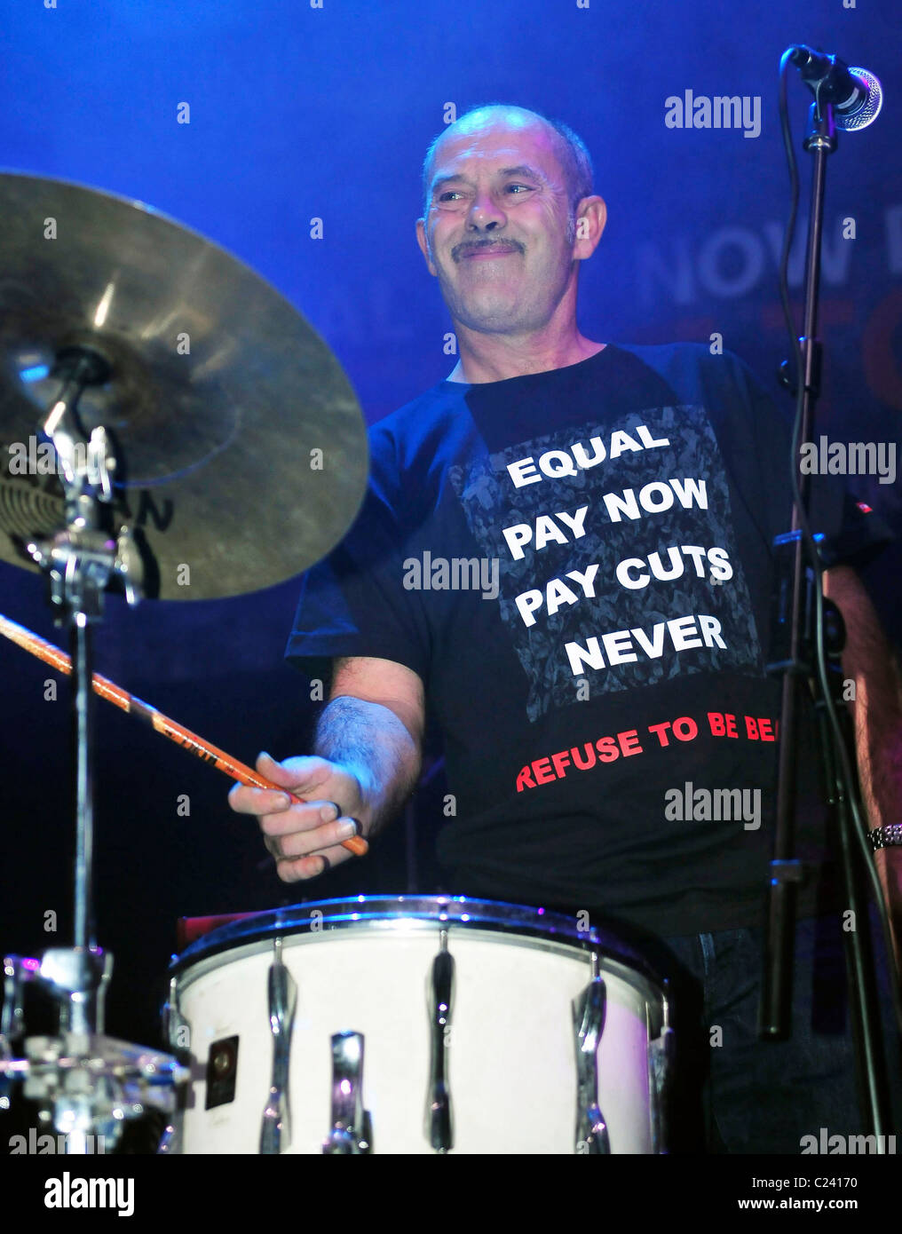 Keith Allen performs live with his band at the 'Refuse to be Beat ...
