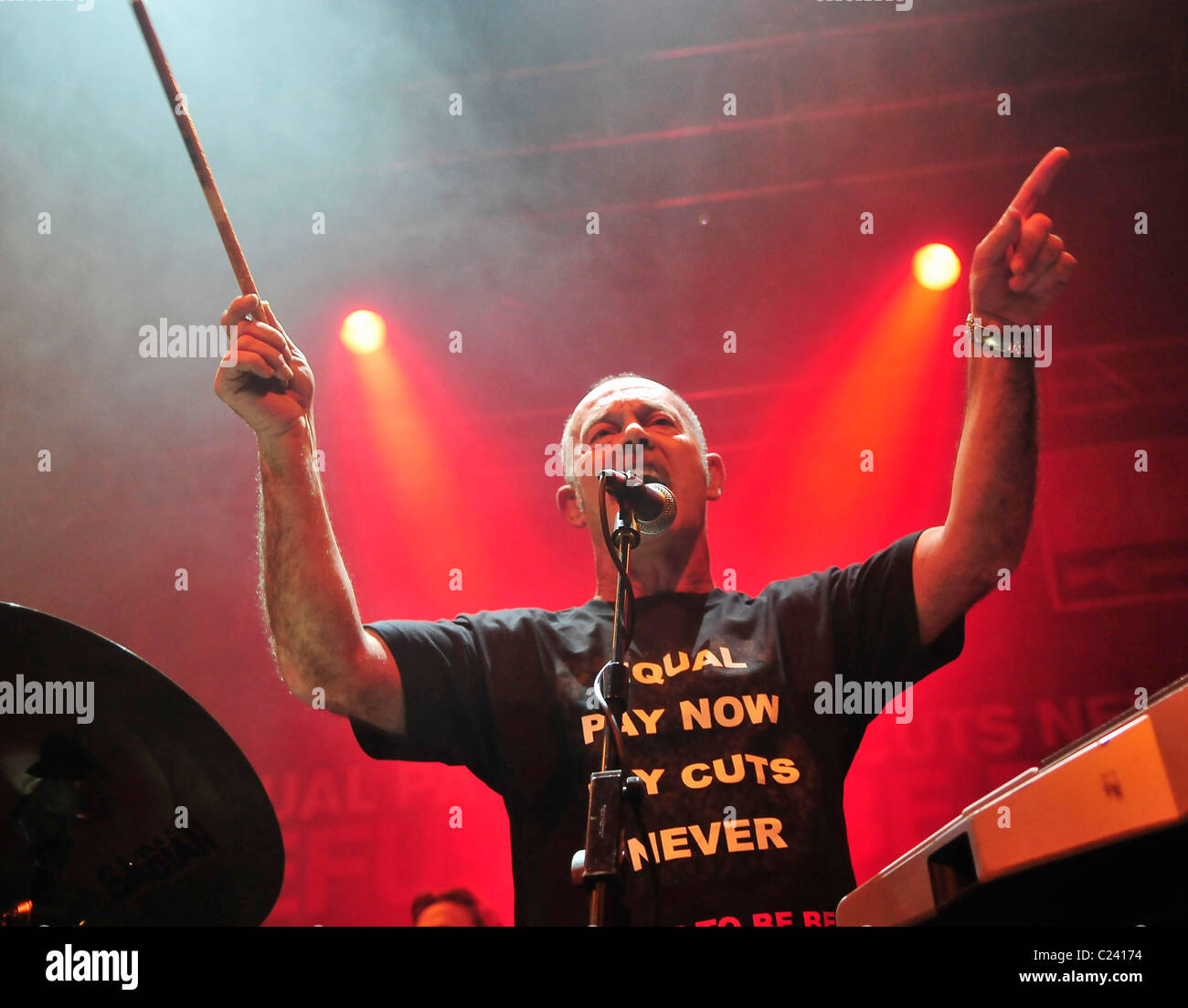 Keith Allen performs live with his band at the 'Refuse to be Beat ...