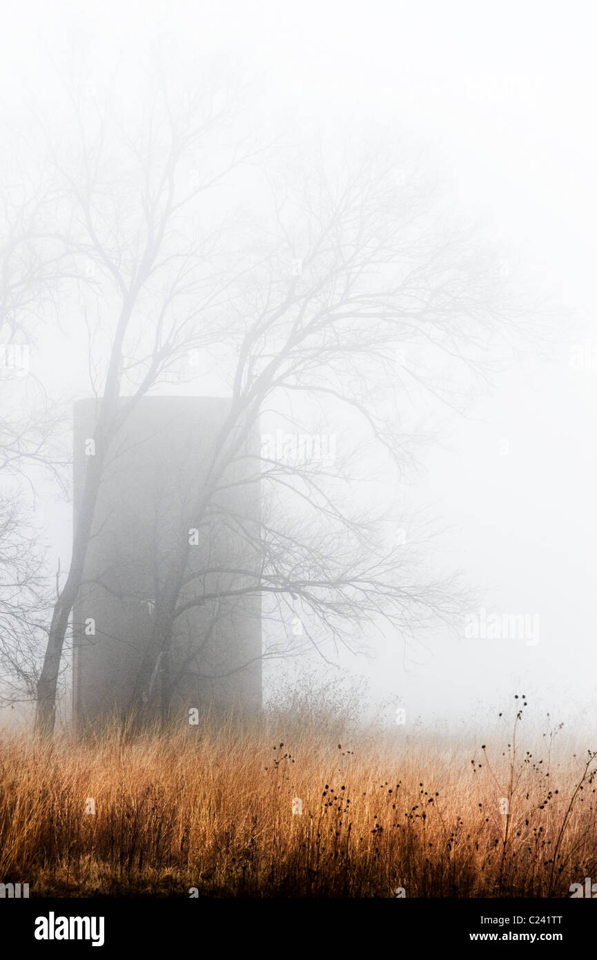 Foggy morning in Kansas Stock Photo - Alamy