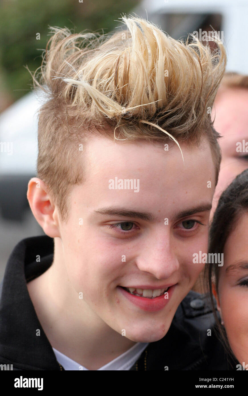 Edward Grimes outside the X-Factor studios London, England - 25.10.09 ...