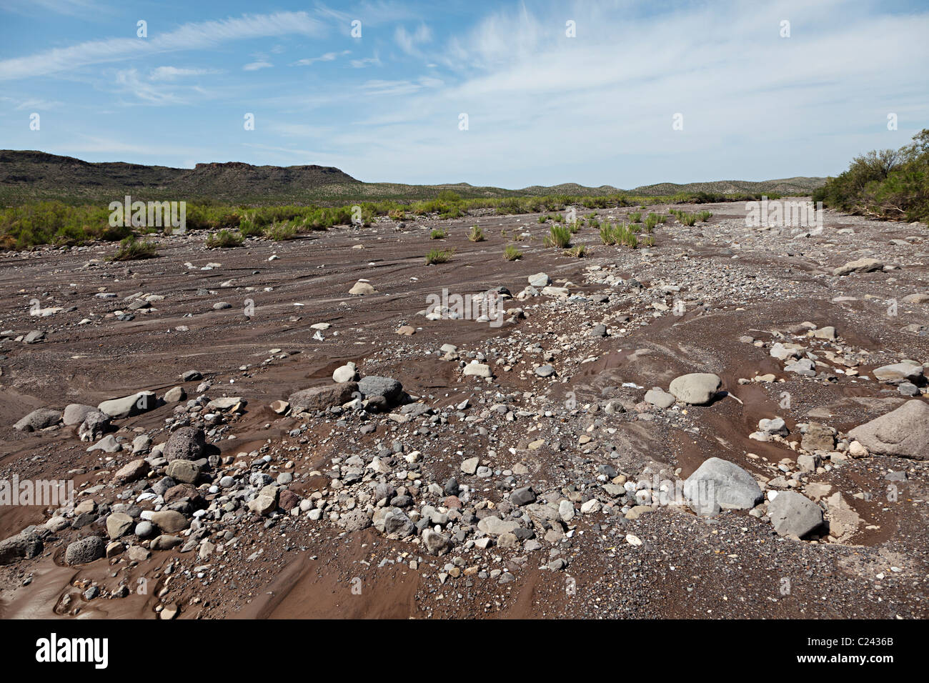 Washed out dirt road Big Bend Ranch State Park Texas USA Stock Photo ...