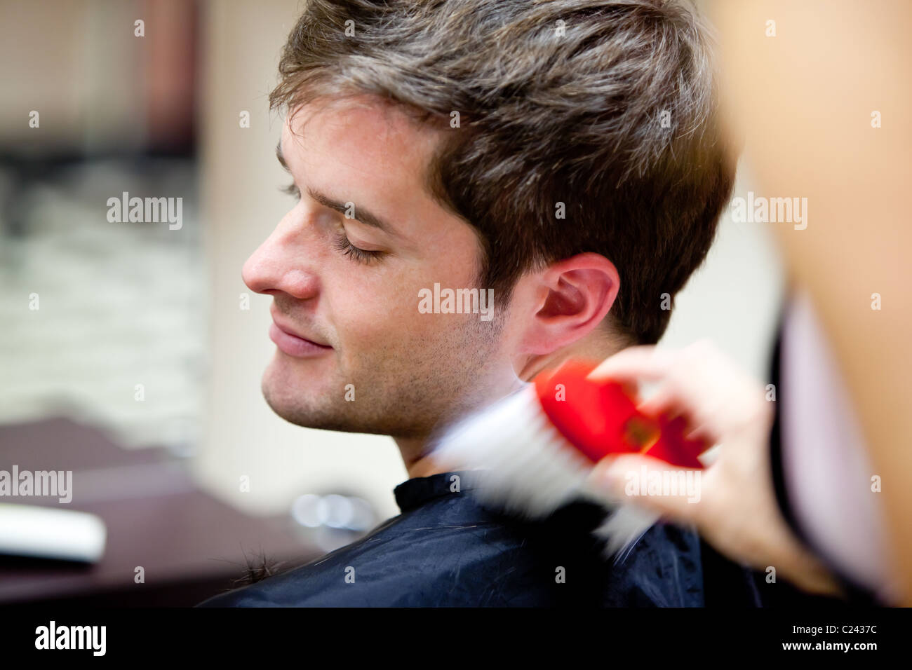 Cute customer in a hairdressing salon Stock Photo - Alamy