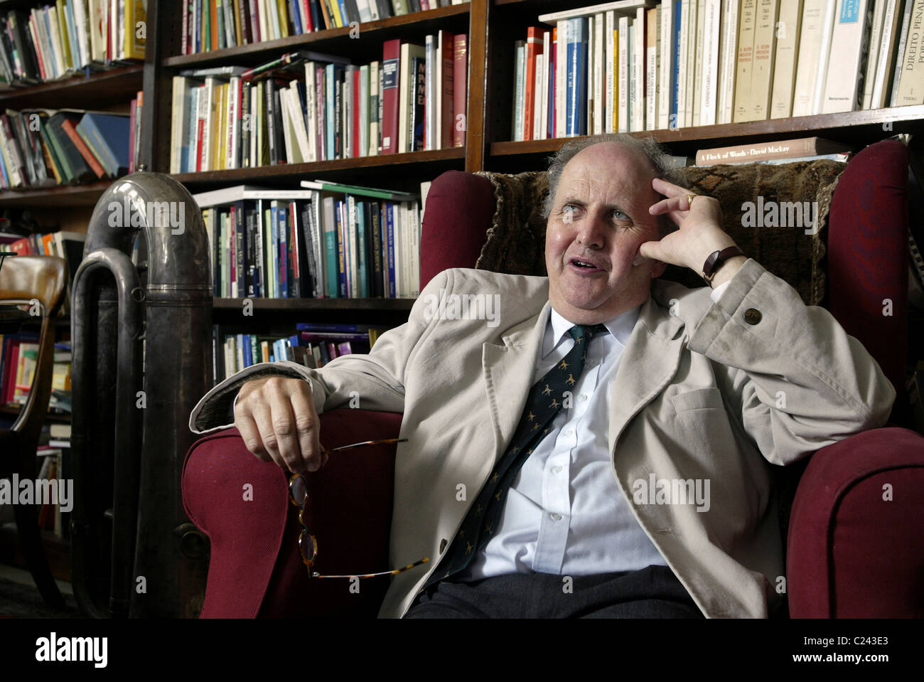 Scottish author Alexander McCall Smith at his home in Edinburgh Stock ...