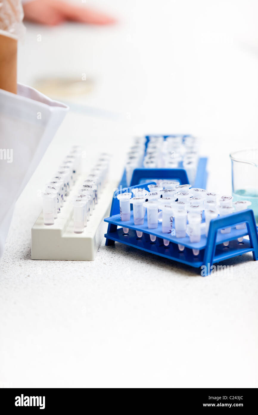 Close-up of chemistry samples Stock Photo - Alamy