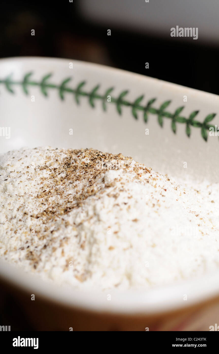 Stock photo of seasoned white flour in a dish Stock Photo - Alamy