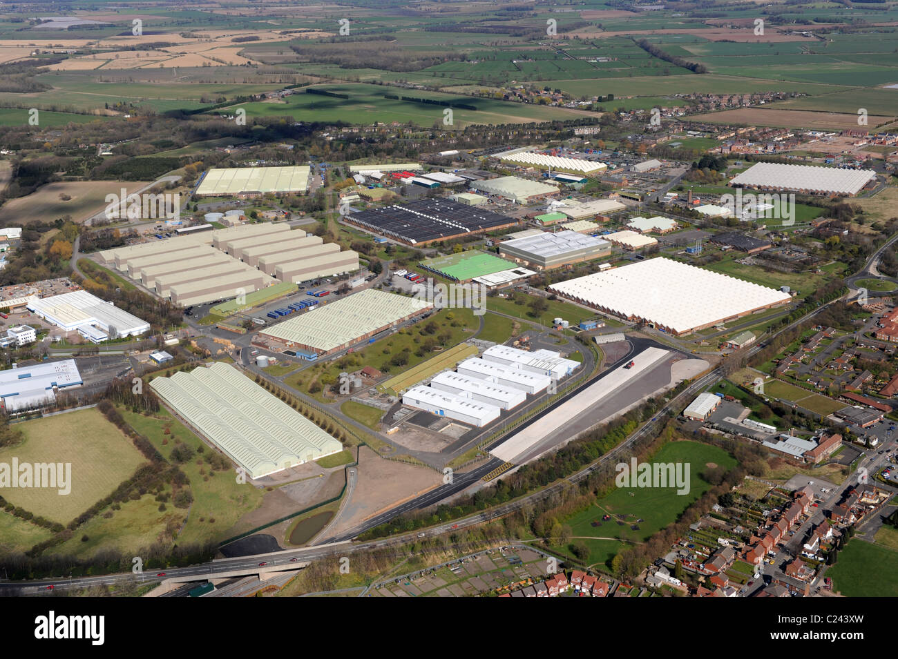 Aerial view Central Ordnance Depot Donnington Shropshire Stock Photo ...