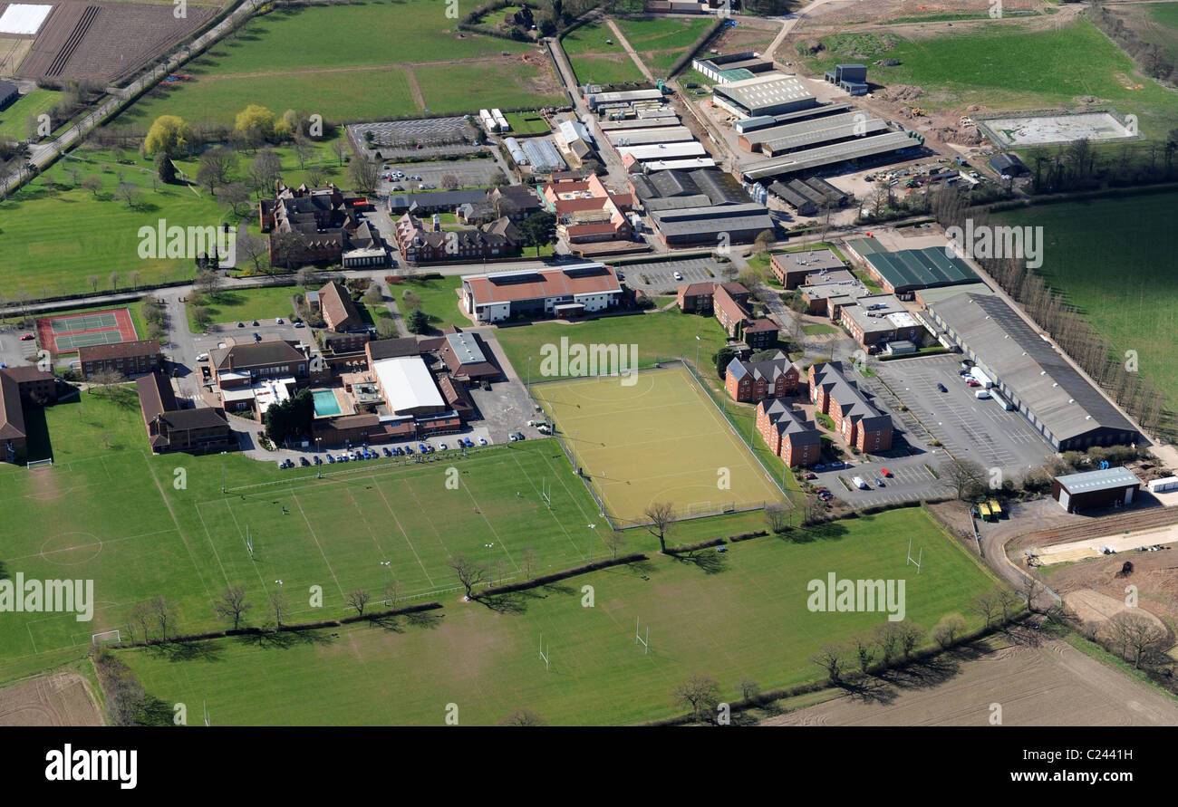Aerial view Harper Adams University College Edgmond Shropshire Stock ...