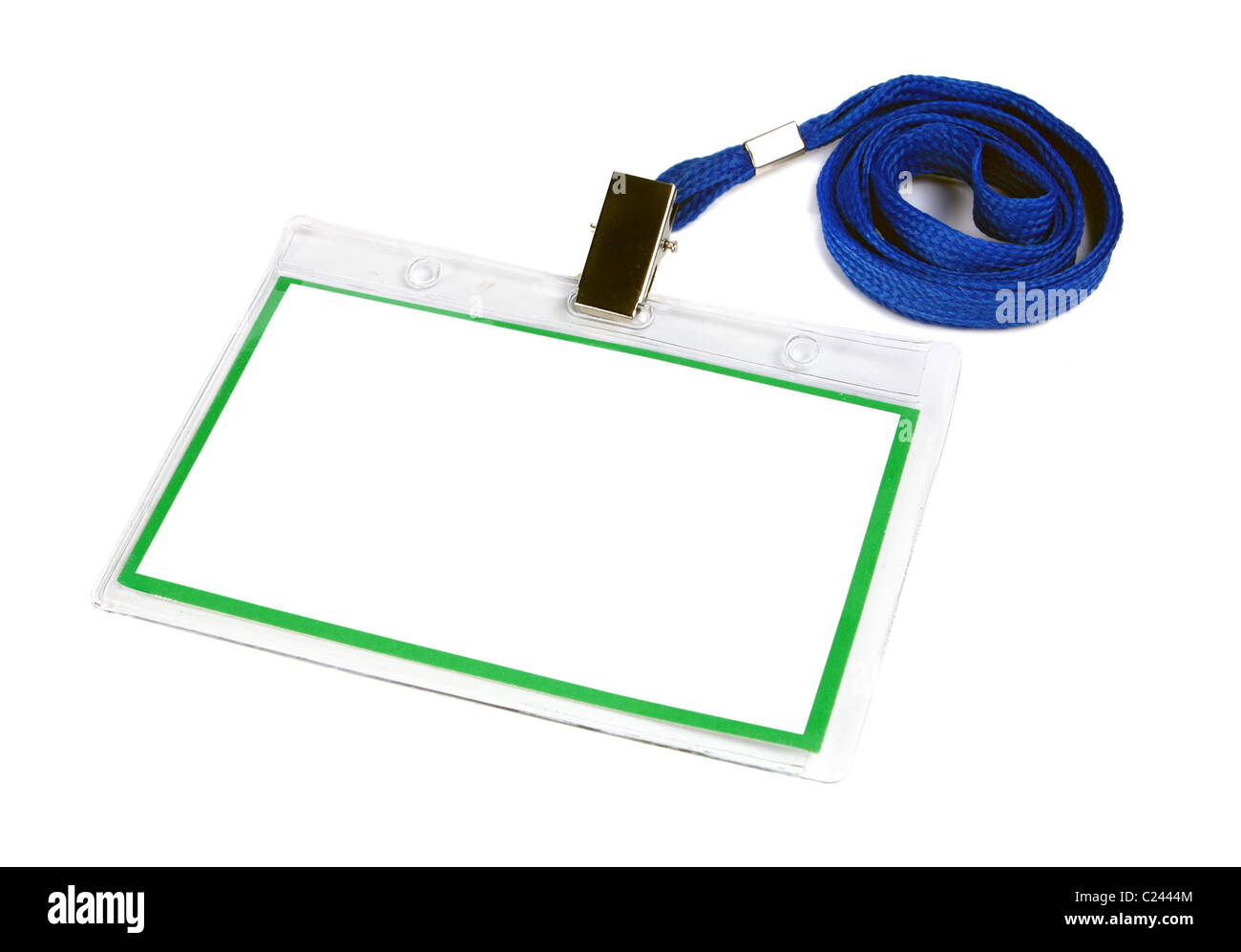 card empty ID badge isolated on white background Stock Photo - Alamy