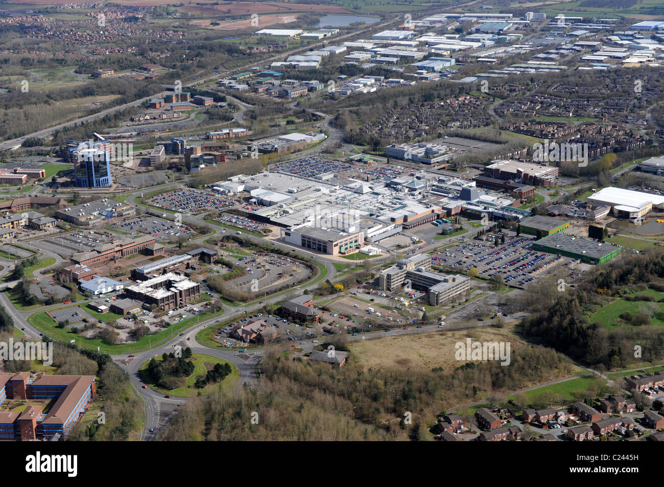 Aerial view telford town centre hi-res stock photography and images - Alamy