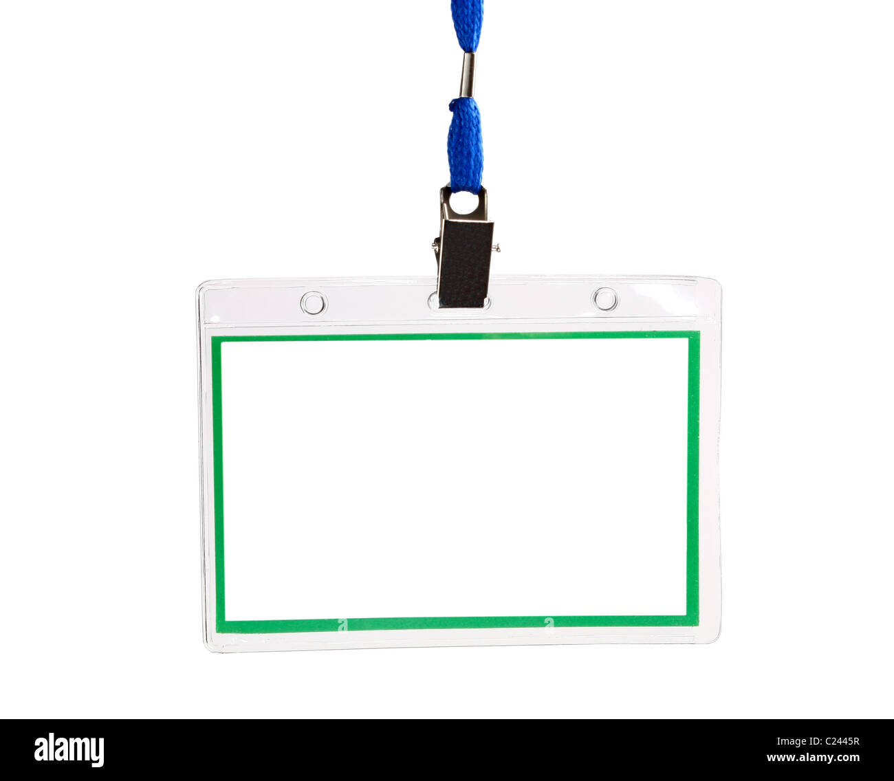 card empty ID badge isolated on white background Stock Photo - Alamy