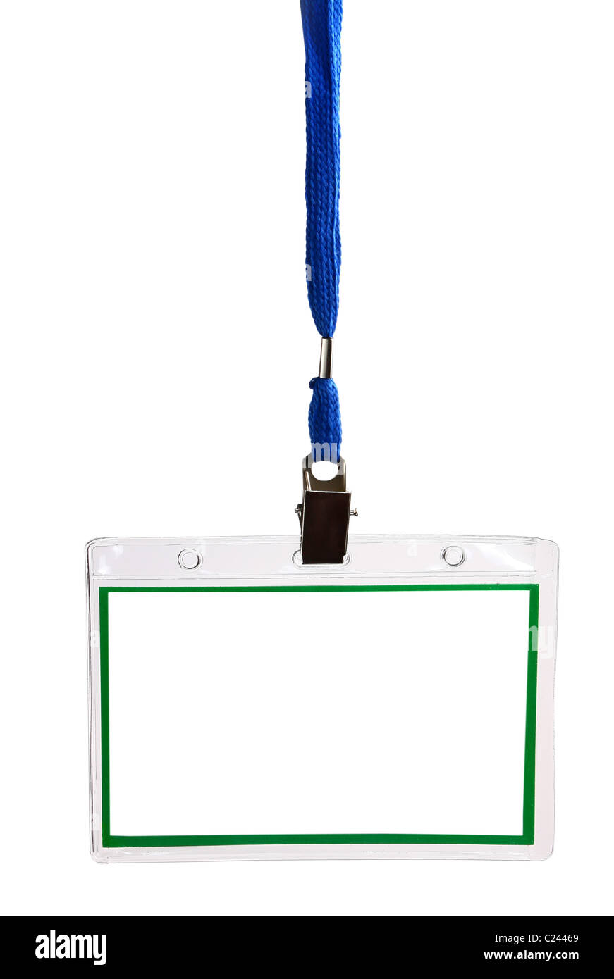 card empty ID badge isolated on white background Stock Photo - Alamy