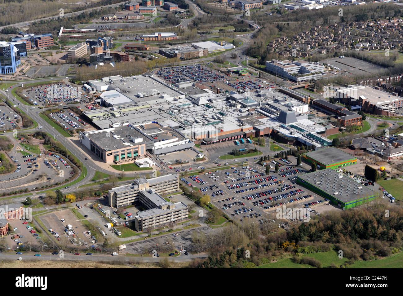 Aerial view Telford Town Centre in Shropshire Stock Photo - Alamy