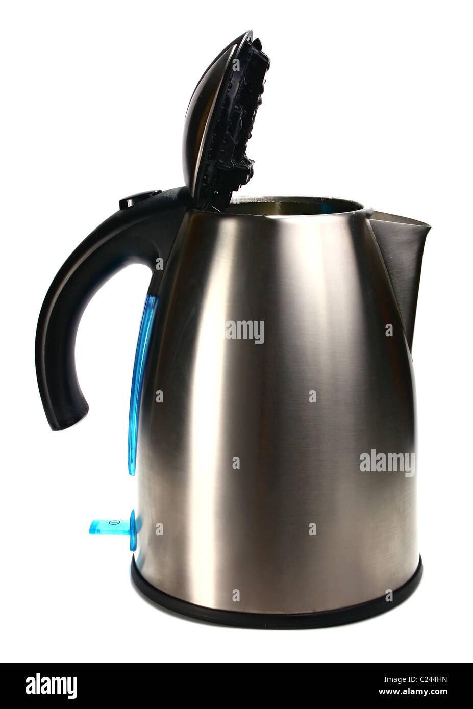 electric kettle with an open lid isolated on white background Stock ...