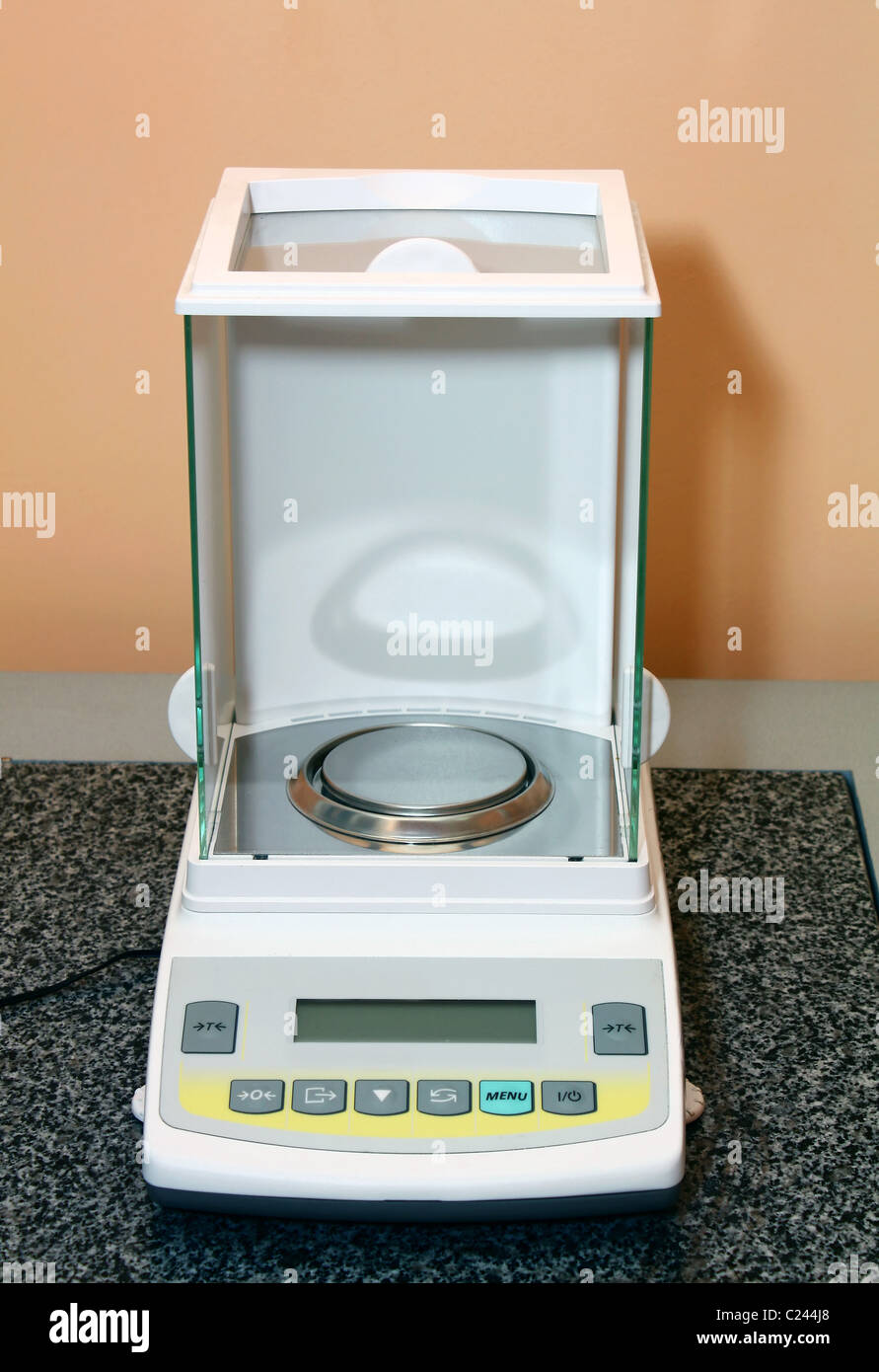 electronic scales for a laboratory Stock Photo - Alamy