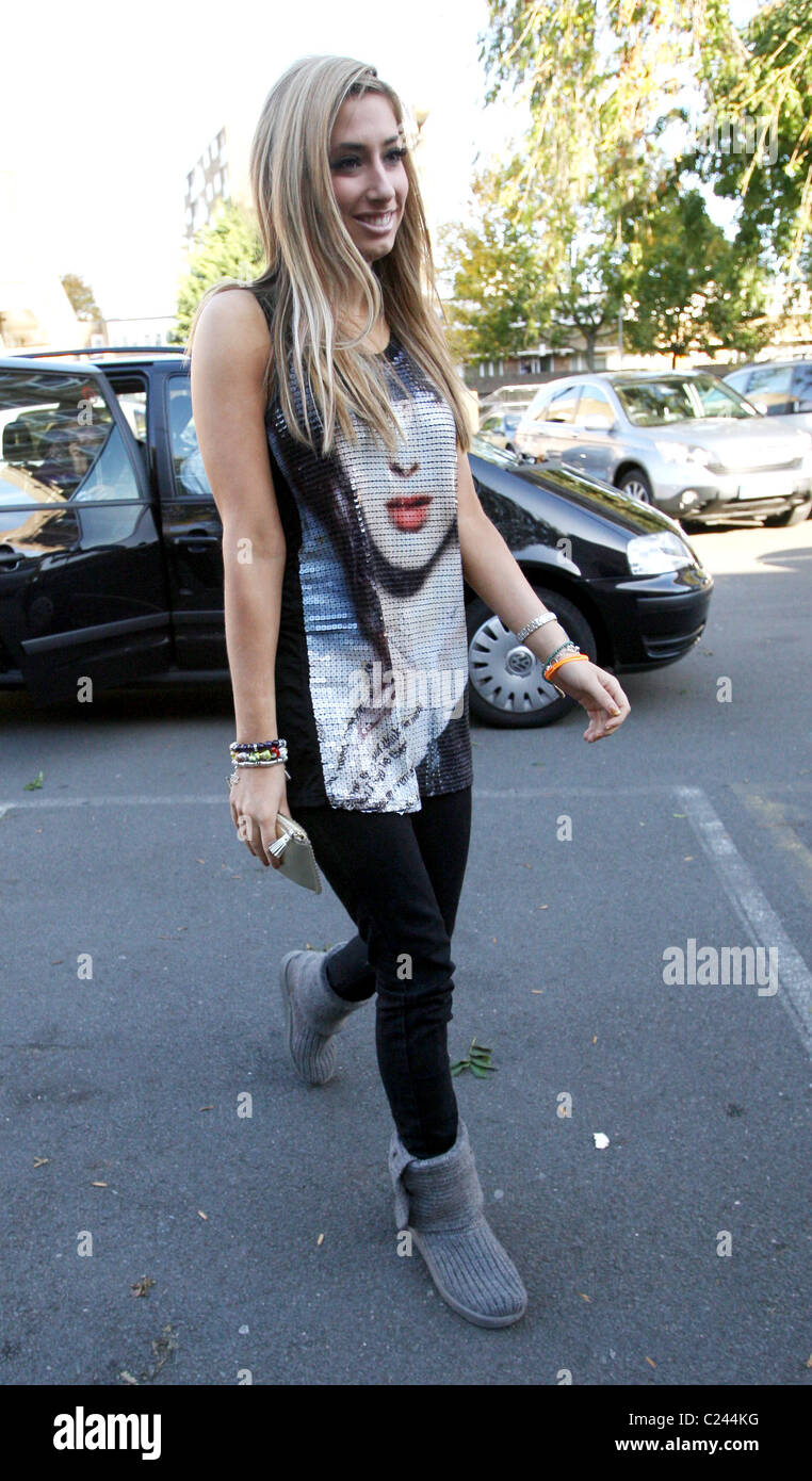 X Factor finalist Stacey Solomon arrives at the X factor studios to ...